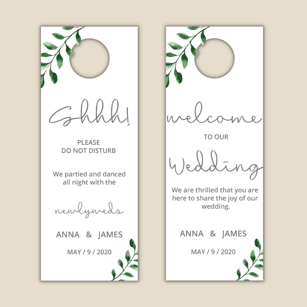 Wedding Event Door Hangers Printing in Dubai | UAE- Printsouq