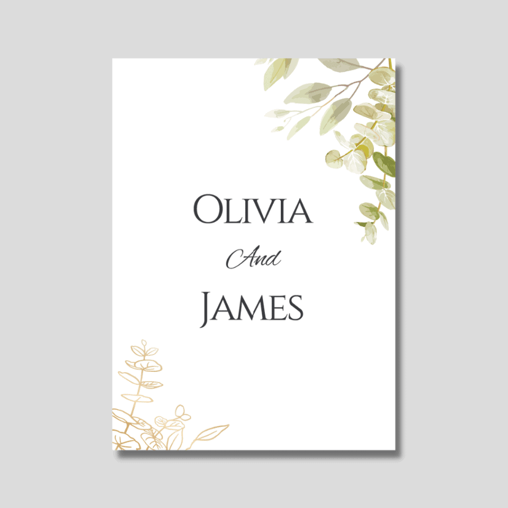 Natural Leafy Design Weddings Invitation Cards Online - Printsouq