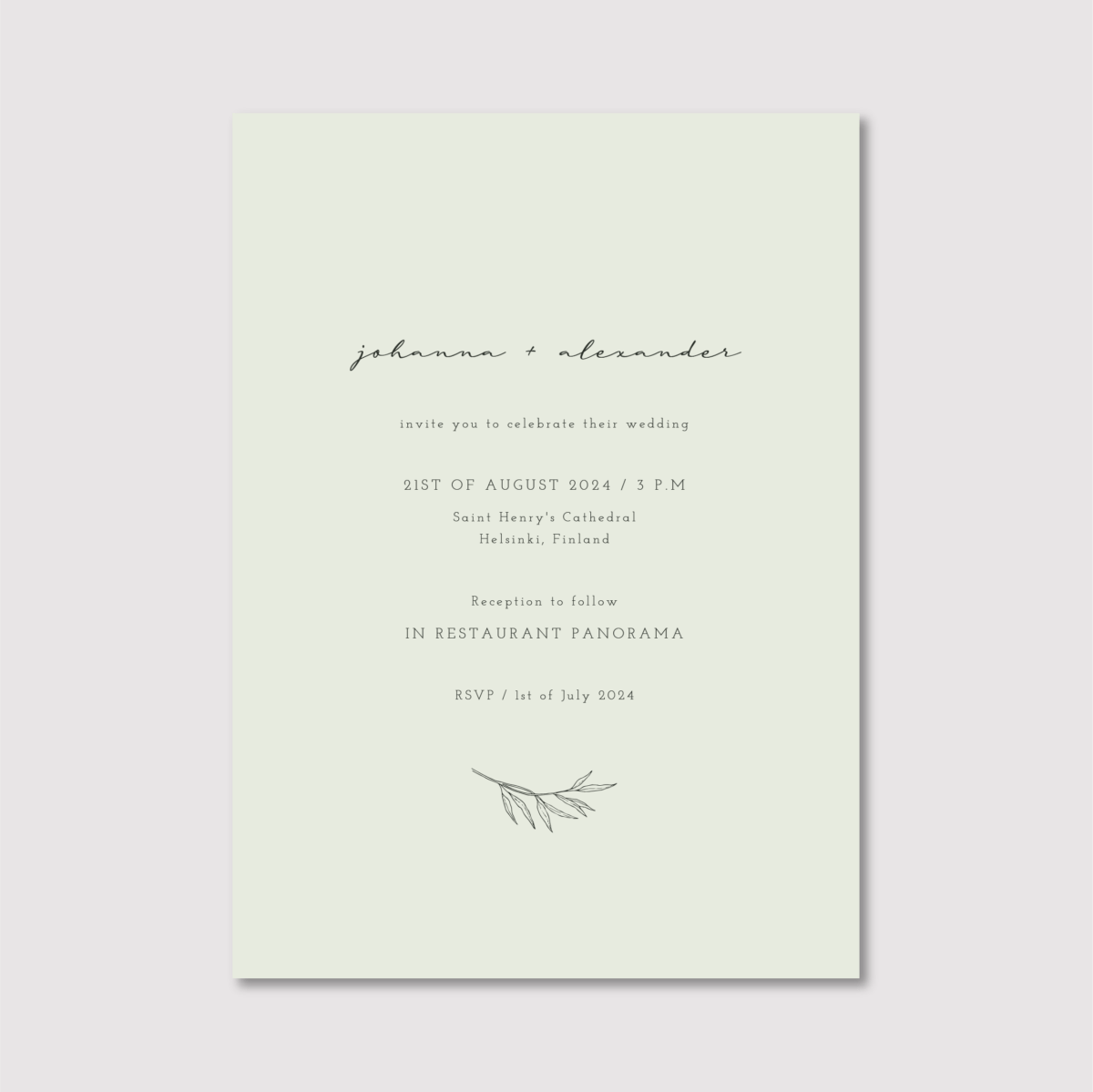 Simple & Modern Weddings Invitation Cards Online - Printsouq