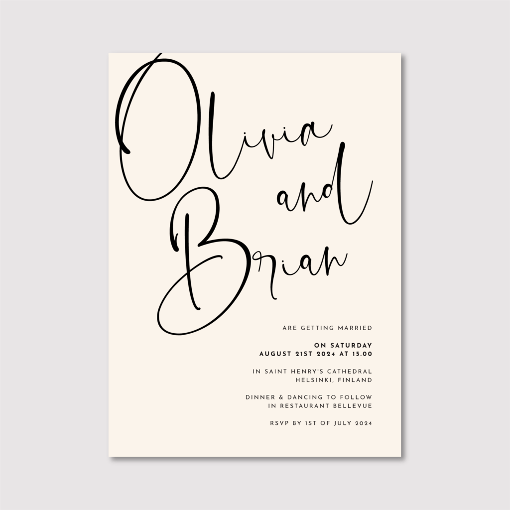 Custom Calligraphic Letters Weddings Invitation Cards - Printsouq
