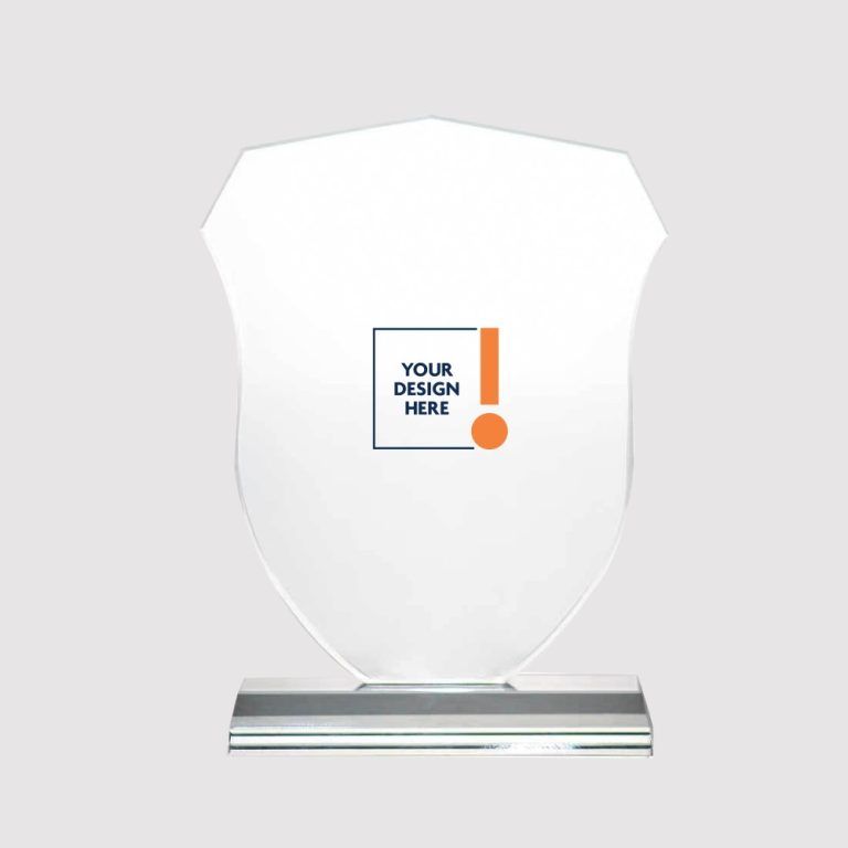 Shield Shaped Crystal Awards - Printsouq