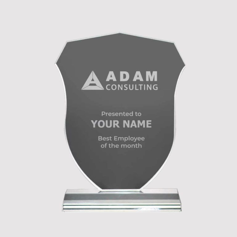 Shield Shaped Crystal Awards - Printsouq